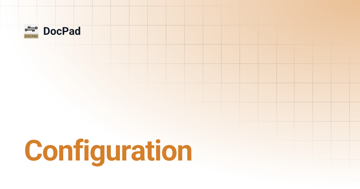 Configuration | DocPad